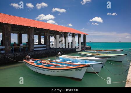 Mauritius, Rodrigues Island, Port Mathurin, market in Fisherman Lane ...