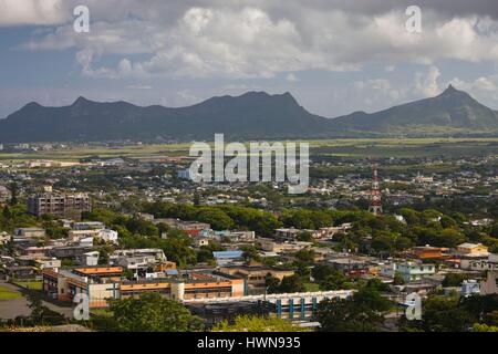 Mauritius, Central Mauritius, Curepipe, Coastal Mountains from Trou aux ...