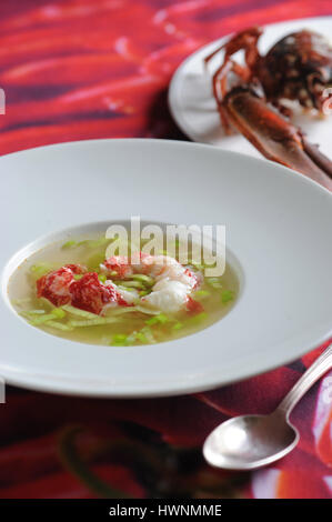 lobster nage soup Stock Photo - Alamy