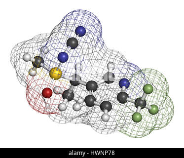 Sulfoxaflor insecticide molecule. Skeletal formula Stock Photo - Alamy
