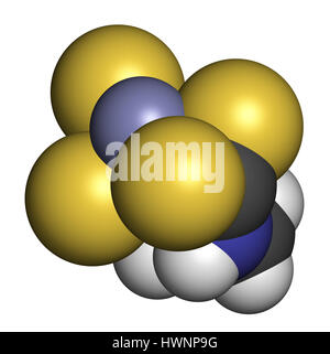Zineb zinc organosulfur fungicide molecule. Skeletal formula Stock ...