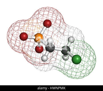 Ethephon plant growth regulator molecule. Stylized skeletal formula ...