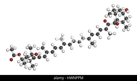 Fucoxanthin brown algae pigment molecule. Ingredient of some dietary ...