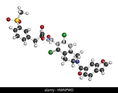 Lifitegrast drug molecule, illustration Stock Photo - Alamy