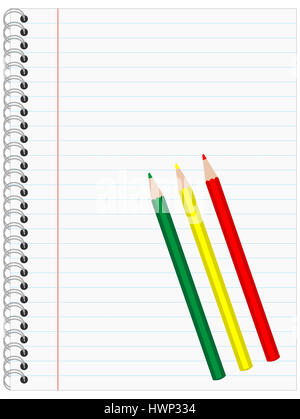 Writing Pad with Lines and Ring Bond, Landscape Format Stock Photo - Alamy