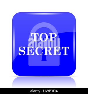 Top secret icon. Top secret website button on white background Stock ...