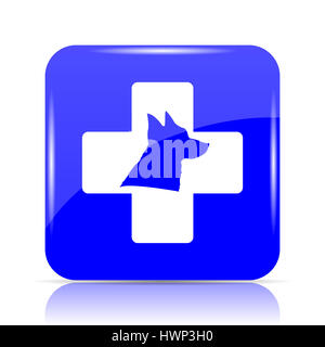 Veterinary icon. Veterinary website button on white background Stock ...