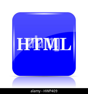 HTML icon. HTML website button on white background Stock Photo - Alamy