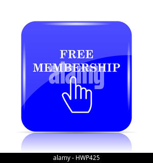 Free membership icon. Free membership website button on low poly ...