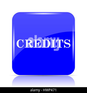 Credits icon. Credits website button on white background Stock Photo ...