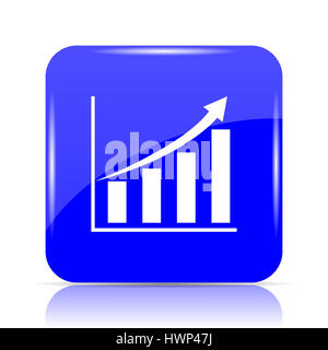 Chart icon. Chart website button on low poly background Stock Photo - Alamy