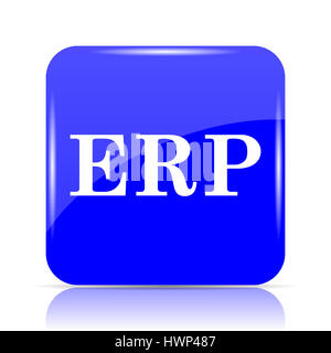 ERP icon. ERP website button on white background Stock Photo - Alamy