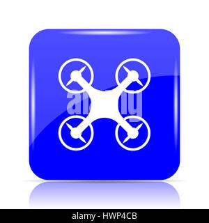 Drone icon. Drone website button on white background Stock Photo - Alamy