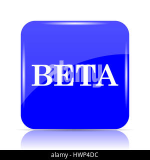 Beta icon. Internet button on white background Stock Photo - Alamy