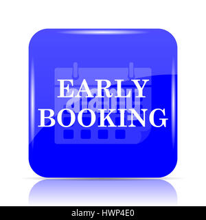 Early booking icon. Early booking website button on white background ...