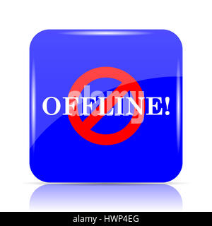 Offline icon. Offline website button on white background Stock Photo ...