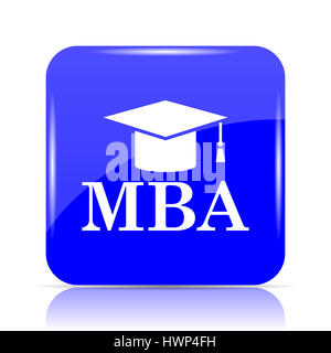 MBA icon. MBA website button on white background Stock Photo - Alamy