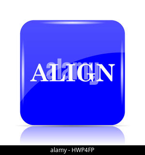 Align icon. Align website button on white background Stock Photo - Alamy