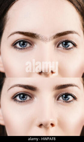 Perfect eyebrows. Natural beauty brows. Eyebrows coloring and ...