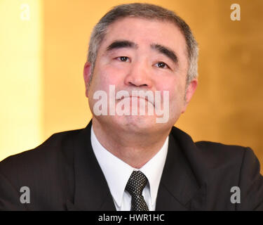 (L-R) Tsuyoshi Hamada, the representative of Teiken Promotions, pro ...