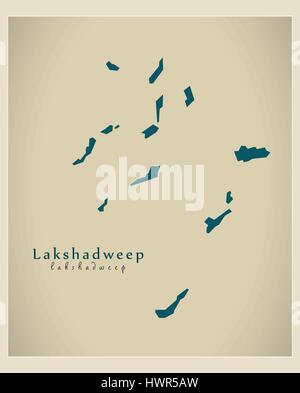 Map of Lakshadweep, a province of India Stock Vector Image & Art - Alamy
