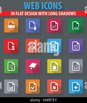 Add new file icons in rounded square color glossy button set Stock ...