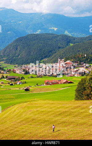 The picturesque village of Castelrotto, in the Dolomites region of ...