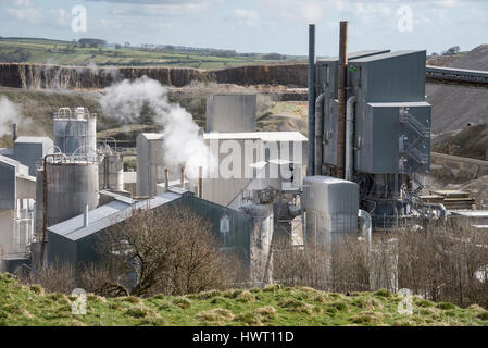 Hindlow limestone quarry in the Peak District at Earl Sterndale near to ...