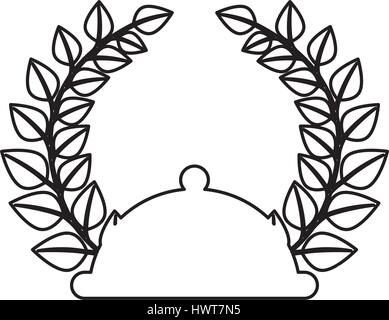 tray with wreath leafs crown emblem Stock Vector Image & Art - Alamy