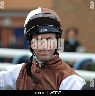 Pat Dobbs, jockey at Newmarket Racecourse, Newmarket. Picture date ...