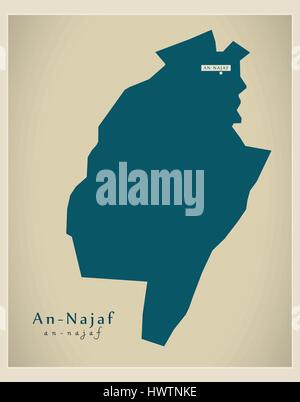 Najaf map, Iraq. Vector city streetmap, municipal area Stock Vector ...