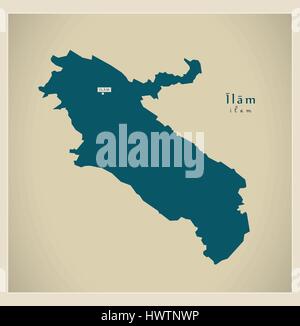 Map of Ilam, a province of Iran Stock Vector Image & Art - Alamy
