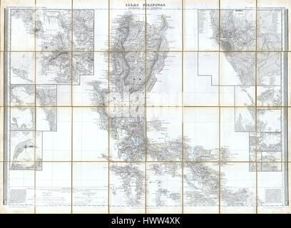 19th century Map of the Philippines Stock Photo - Alamy