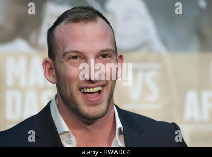 Hamburg, Germany. 23rd Mar, 2017. The German cruiserweight boxer Mario ...