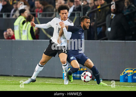 Leroy Sane of Germany compete for the ball, tackling, duel, header ...