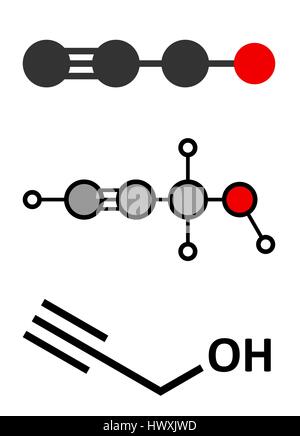 Propargyl alcohol molecule. Skeletal formula Stock Vector Image & Art ...