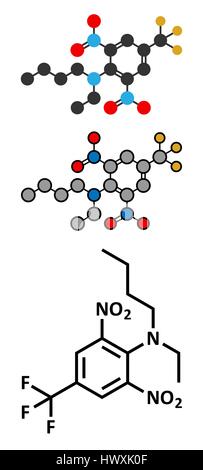 Benfluralin herbicide molecule. Skeletal formula Stock Vector Image ...
