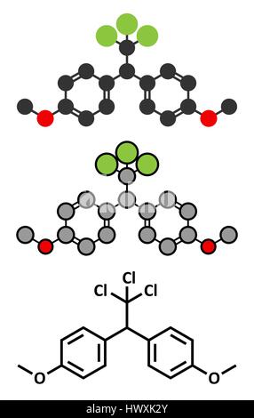 Methoxychlor pesticide molecule. Skeletal formula Stock Vector Image ...