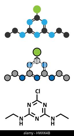 Simazine herbicide molecule. Skeletal formula Stock Vector Image & Art ...