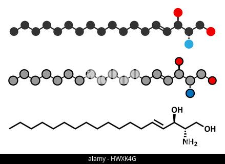 Sphingosine lipid molecule. Skeletal formula Stock Vector Image & Art ...