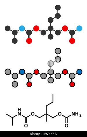 Carisoprodol. Molecular model of the muscle relaxant drug carisoprodol ...