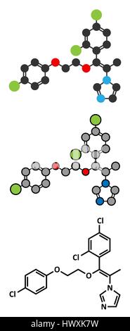 Omoconazole antifungal drug molecule. Skeletal formula Stock Vector ...