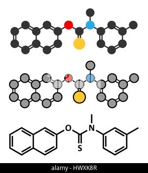 Tolnaftate antifungal drug molecule. Skeletal formula Stock Vector ...