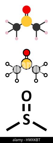 dimethylsulfoxide (DMSO) molecule, chemical structure. DMSO is a Stock ...