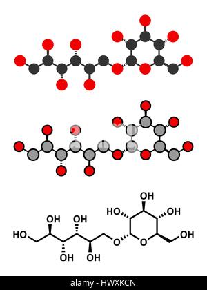 Isomalt sugar substitute molecule (one of two components shown ...