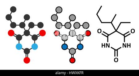 Pentobarbital chemical formula. Pentobarbital chemical molecular ...