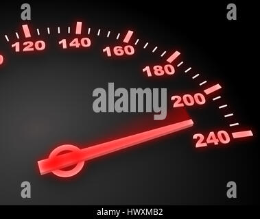 3d illustration of car speedometer. High speed concept Stock Photo - Alamy
