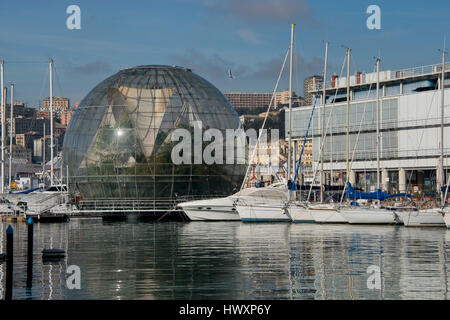 The Biosphere, biodiversity museum built in the ancient harbour of ...