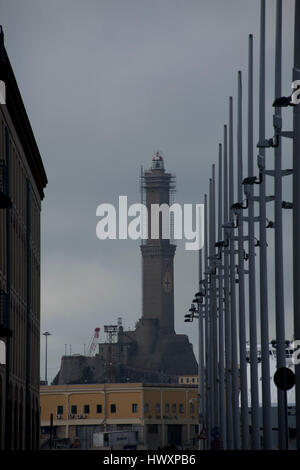 Port of Genoa and its famous Lanterna Stock Photo - Alamy