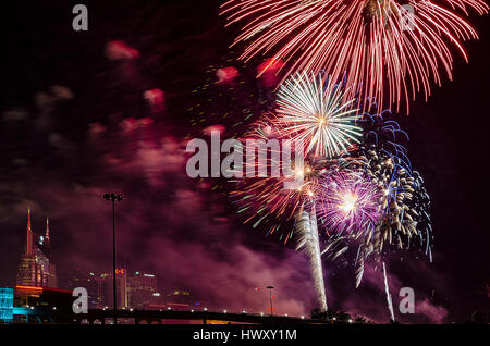 Fireworks over Downtown Nashville, Tennessee Stock Photo - Alamy
